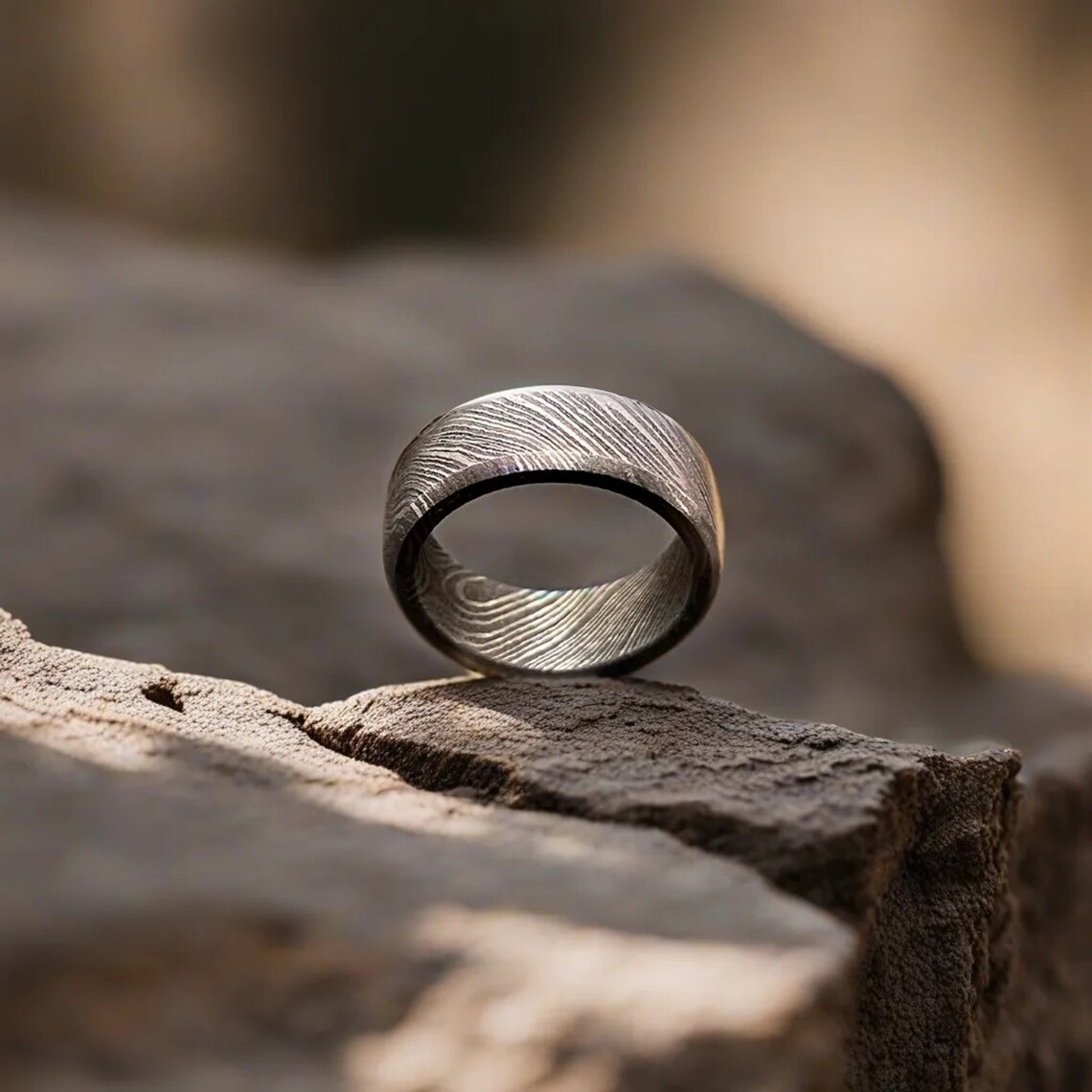 Damascus Steel Wedding Band Damascus Steel Wedding Men Ring Women Rings ...