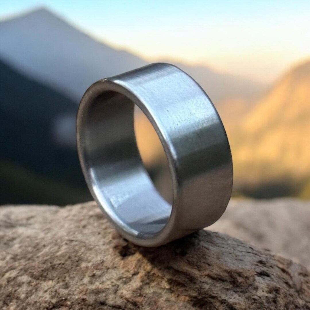 Titanium Ring Women Brush Finish Wedding Band Titanium Ring Men ...