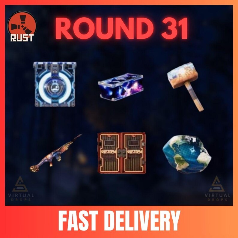 Rust 34 Skins ROUNDS 31 32 33 34 TWITCH DROPS - Etsy Australia