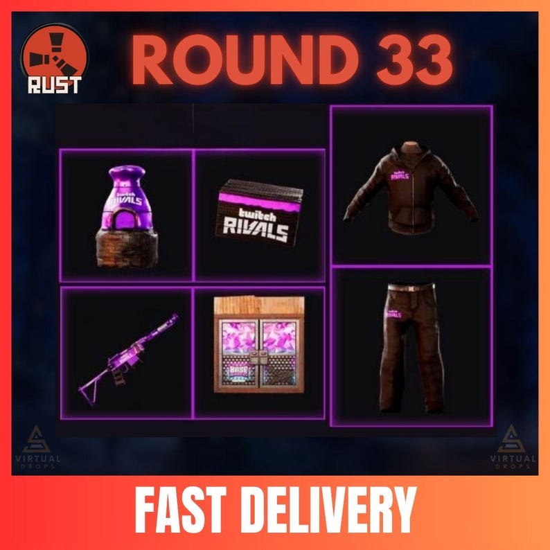 Rust 69 aspectos Todas las rondas 323334353637 TWITCH DROPS - Etsy España