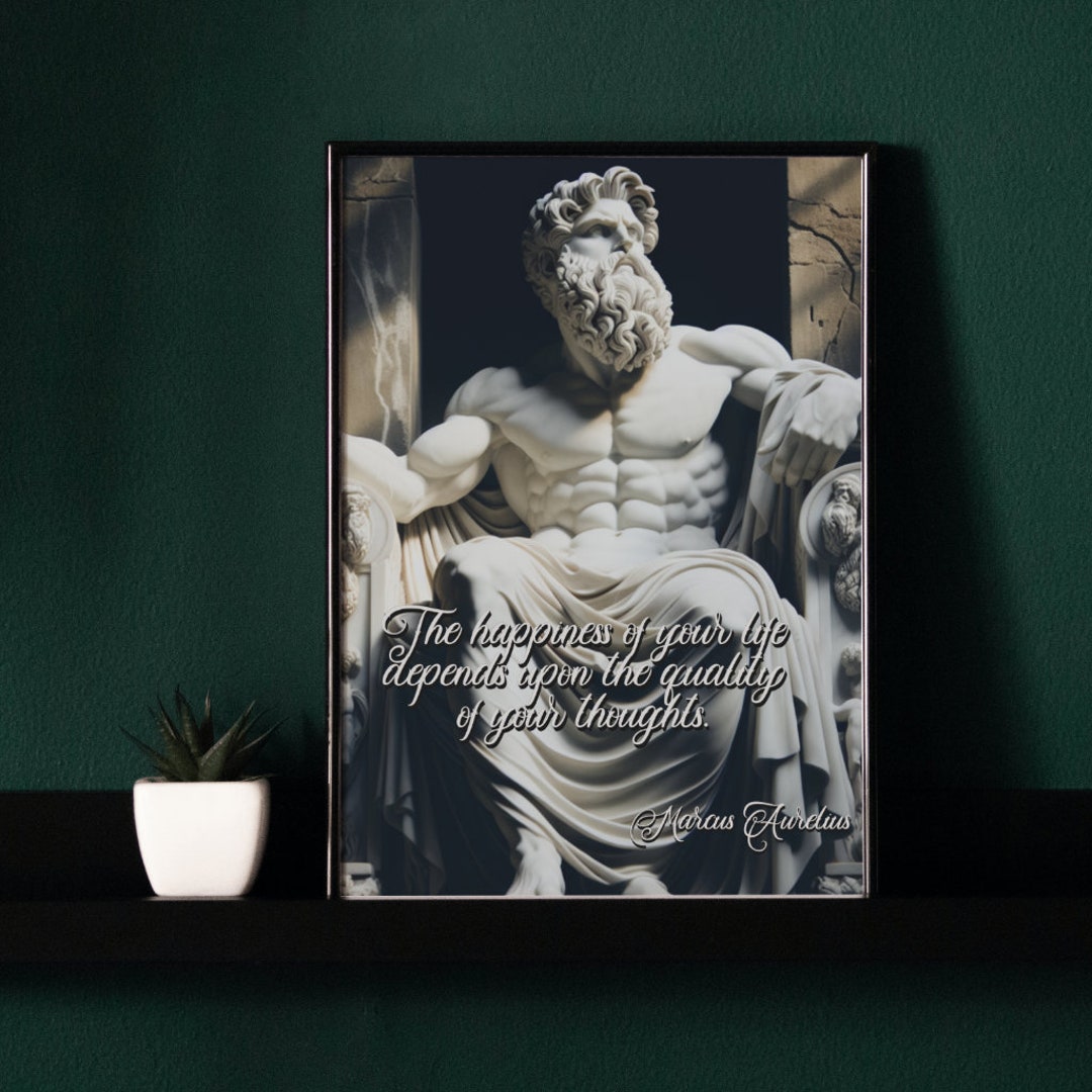 Marcus Aurelius Philosophy Quote Poster Gift for Stoics and Philosophy ...