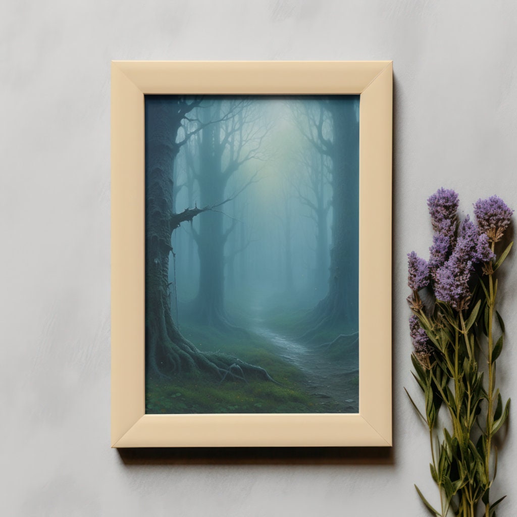 Digital Spooky Haunted Forest Printable Picture Eerie Haunted Forest ...