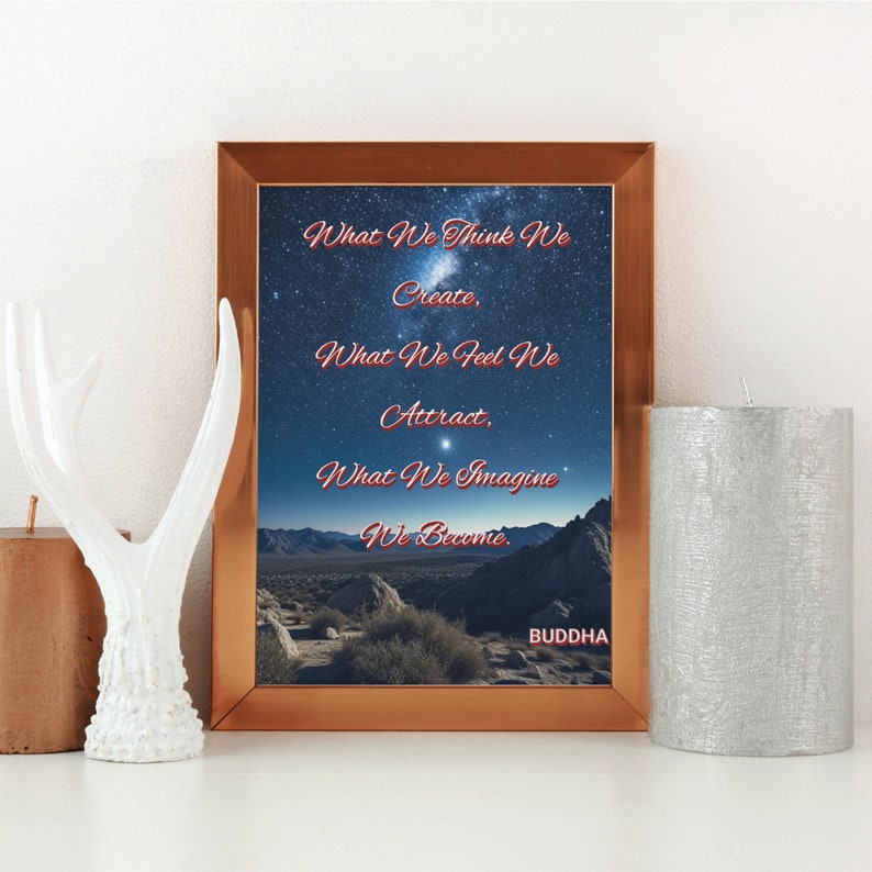 Desert Scene Wall Art Motivational Inspirational Quotes Picture Scenic ...