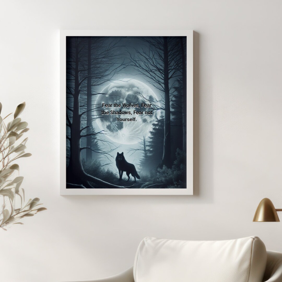 Scenic Wolf Hunting Picture Inspiring Affirmation Wall Art Nature ...