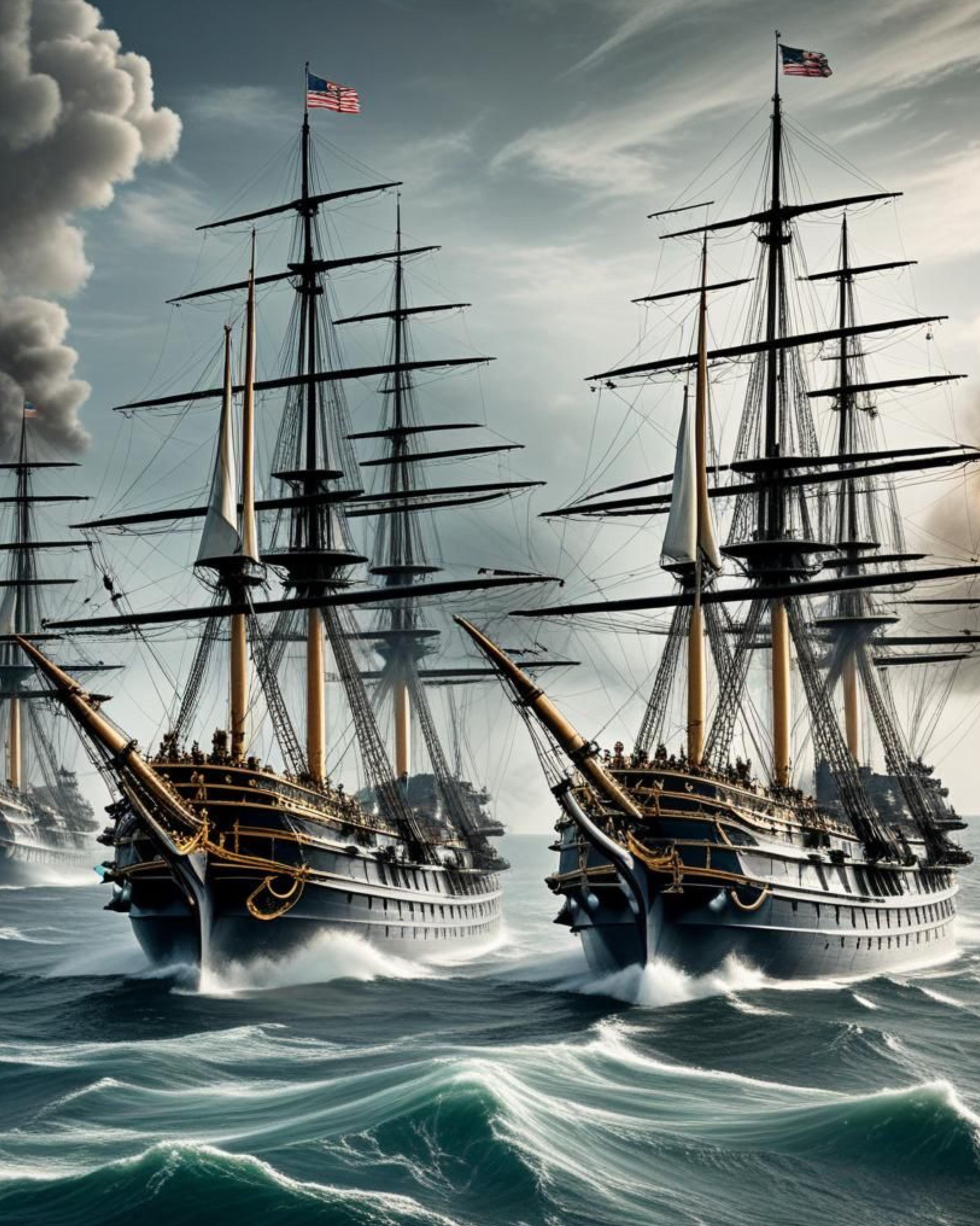 Ocean Battleship Naval Battle Picture, Maritime Warfare Poster, Armada ...