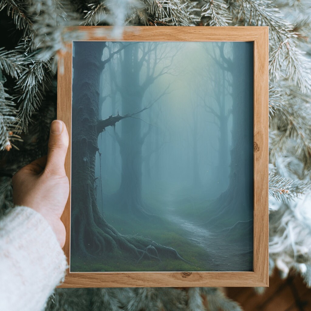 Digital Spooky Haunted Forest Printable Picture Eerie Haunted Forest ...