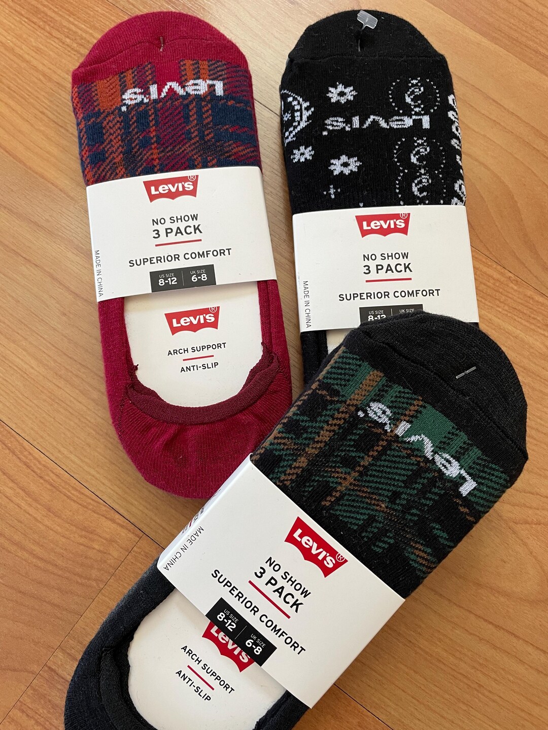 LEVI & Co Strauss, Cute. 3 PACKS Included!! Women's Size 8-12, Levi's ...