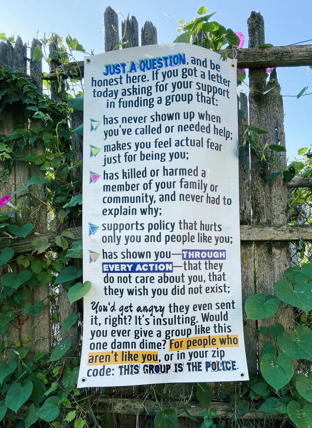 Police Social Justice 4ft X 2ft Banner Sign. Political Inequality ...