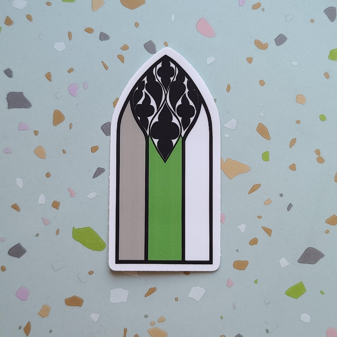 Demiromantic Flag Gothic Cathedral Window Sticker - Etsy