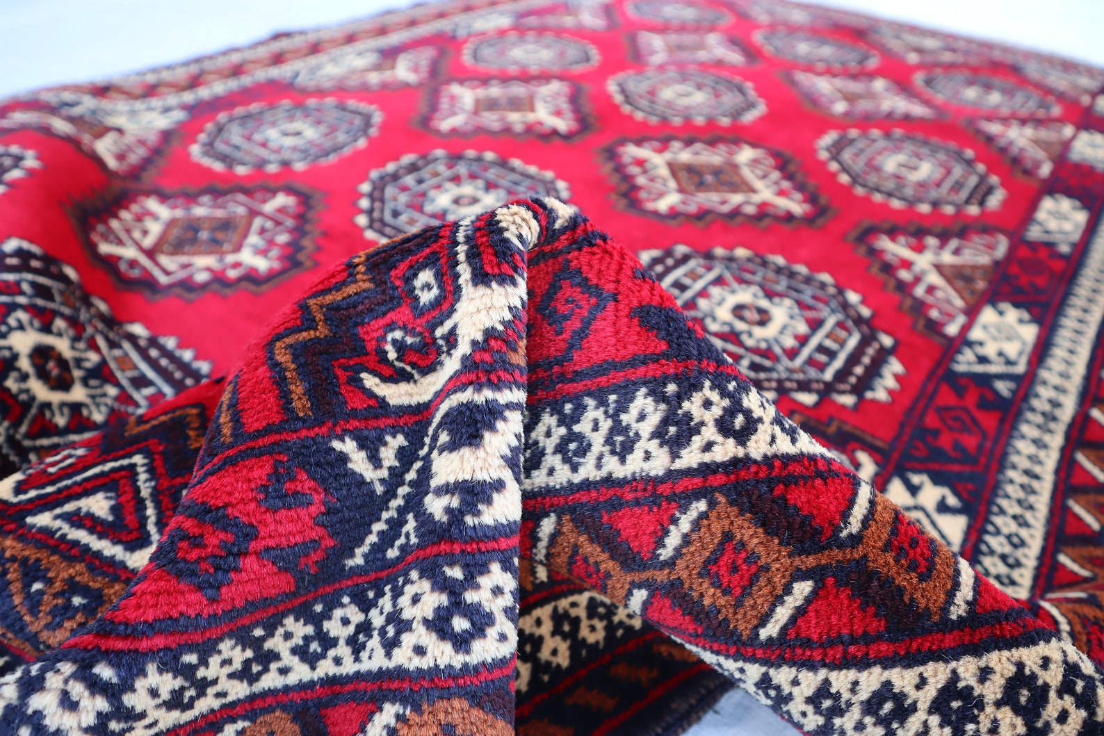 Collector's Piece Afghan Tribal Balochi Area Rug/ Antique Moroccan ...