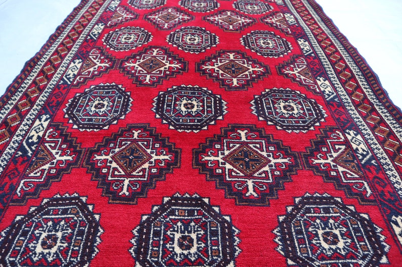 Collector's Piece Afghan Tribal Balochi Area Rug/ Antique Moroccan ...