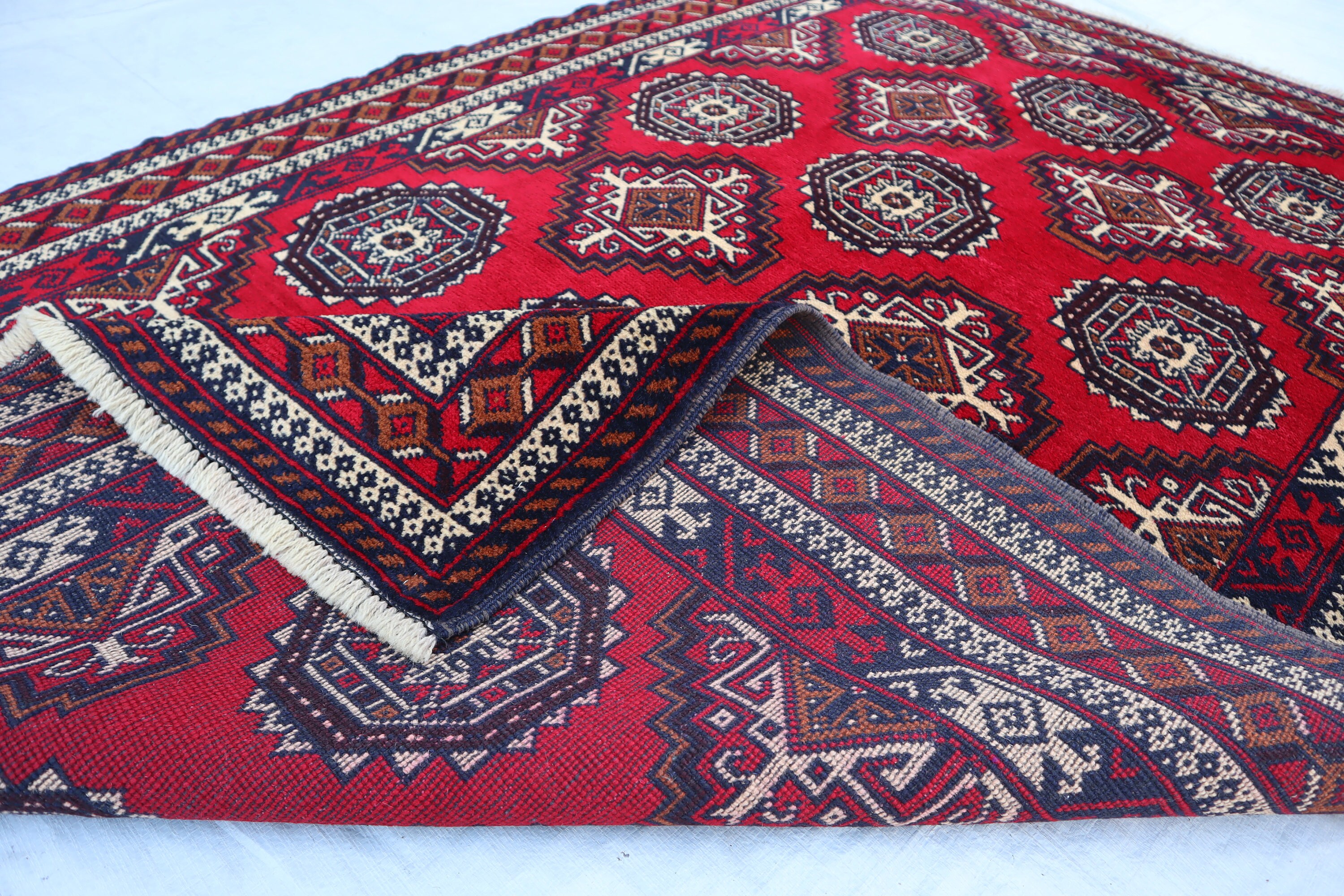 Collector's Piece Afghan Tribal Balochi Area Rug/ Antique Moroccan ...