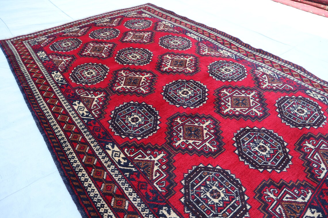 Collector's Piece Afghan Tribal Balochi Area Rug/ Antique Moroccan ...