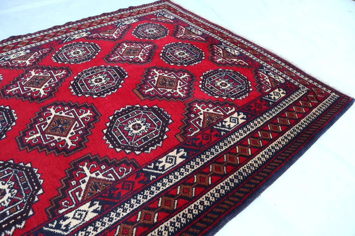 Collector's Piece Afghan Tribal Balochi Area Rug/ Antique Moroccan ...