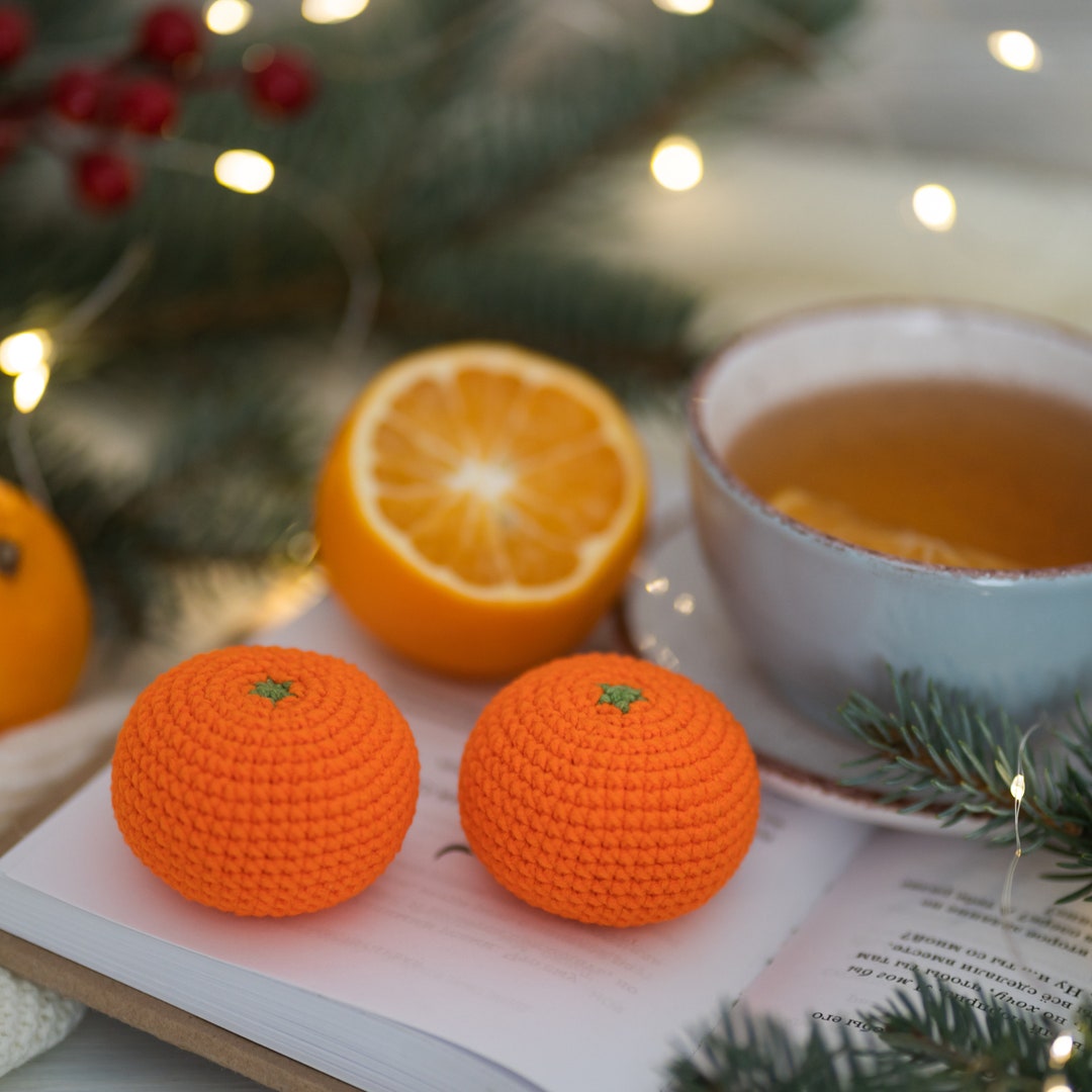 Crochet Mandarin tangerine, Clementine - Etsy