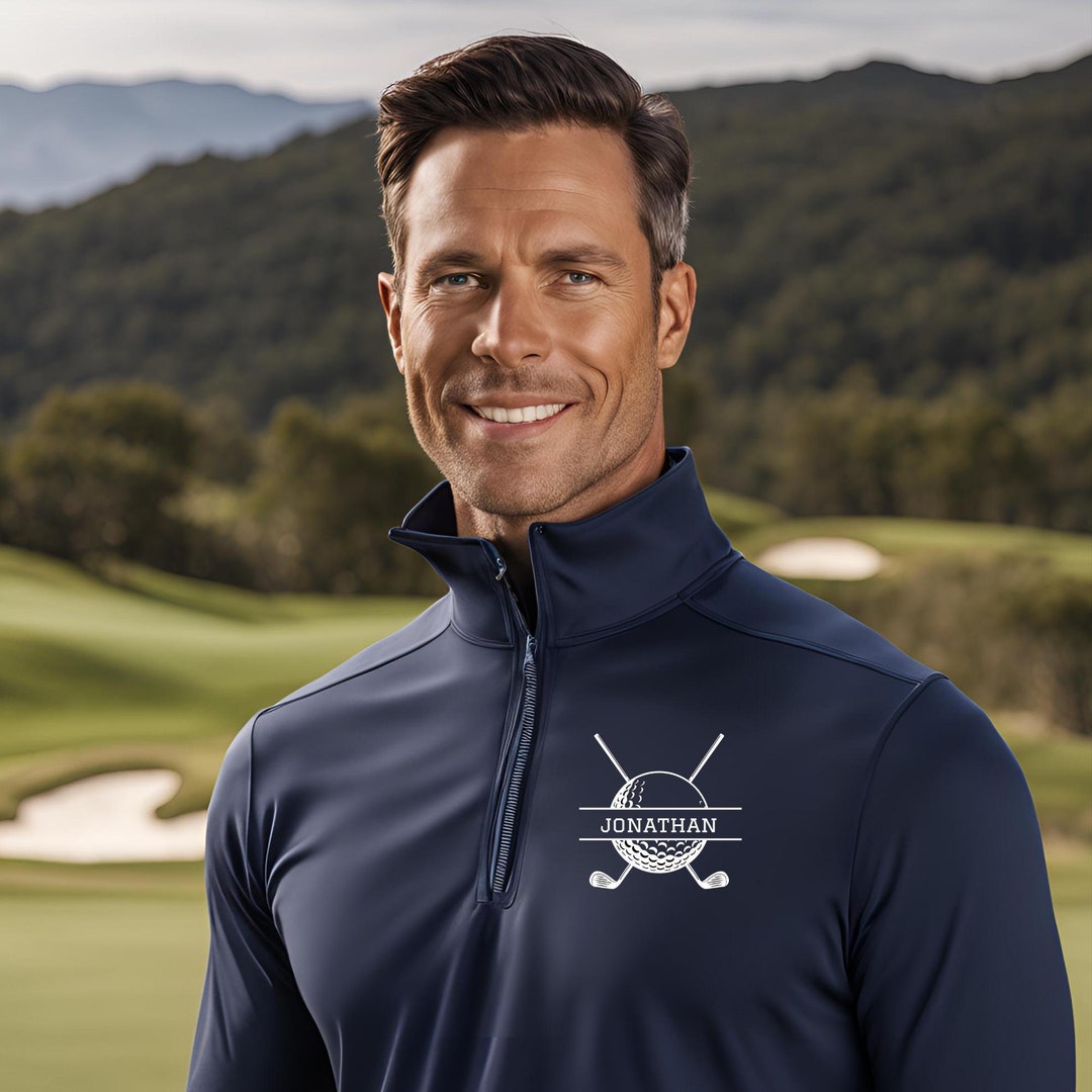 Personalized Golf Theme Quarter-zip Pullover Golf Lover Jacket Outerwear Golf Course - Etsy
