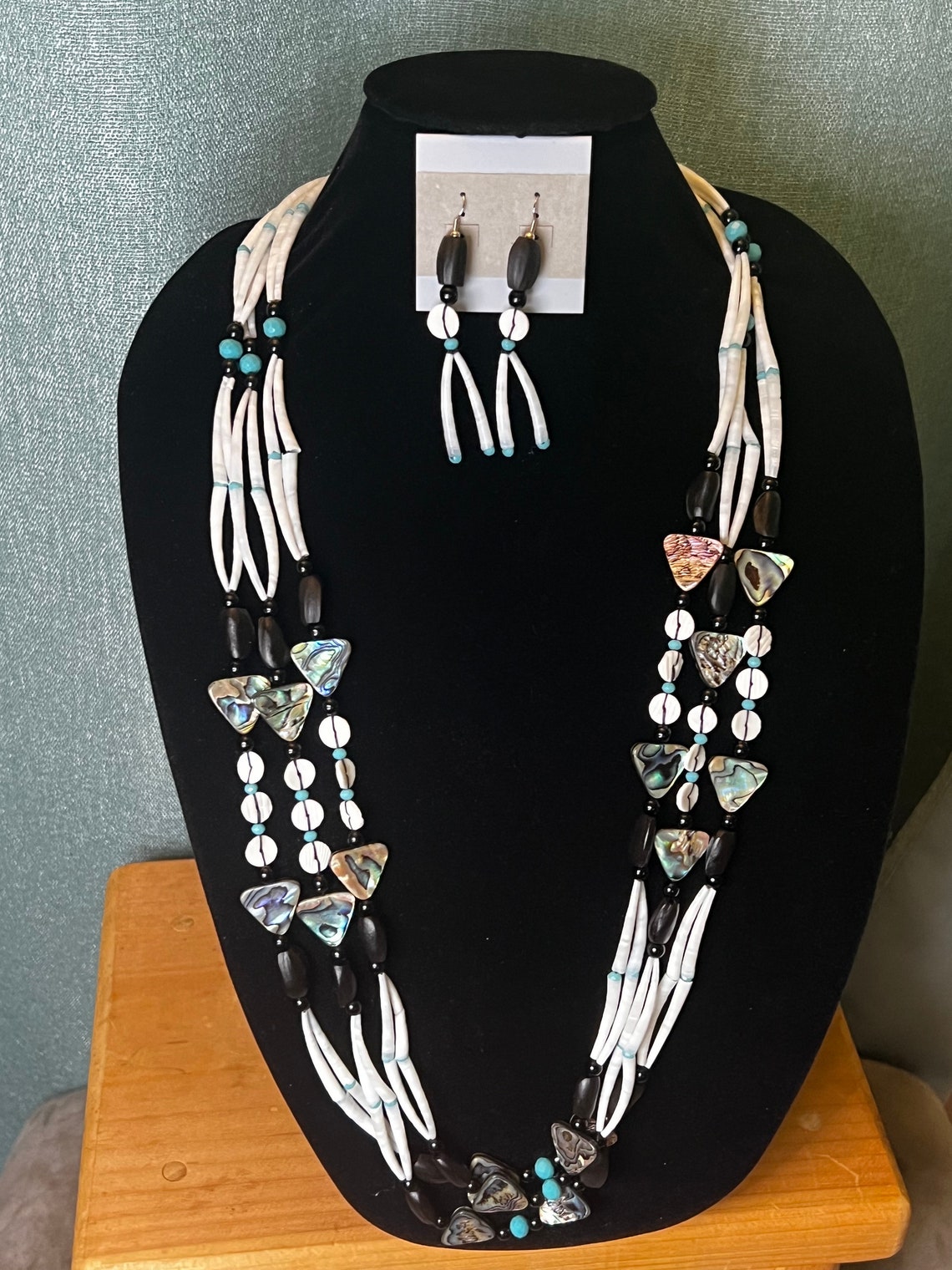 Hupa Traditional Style Necklace Sourced From Abalone and Dentalium ...