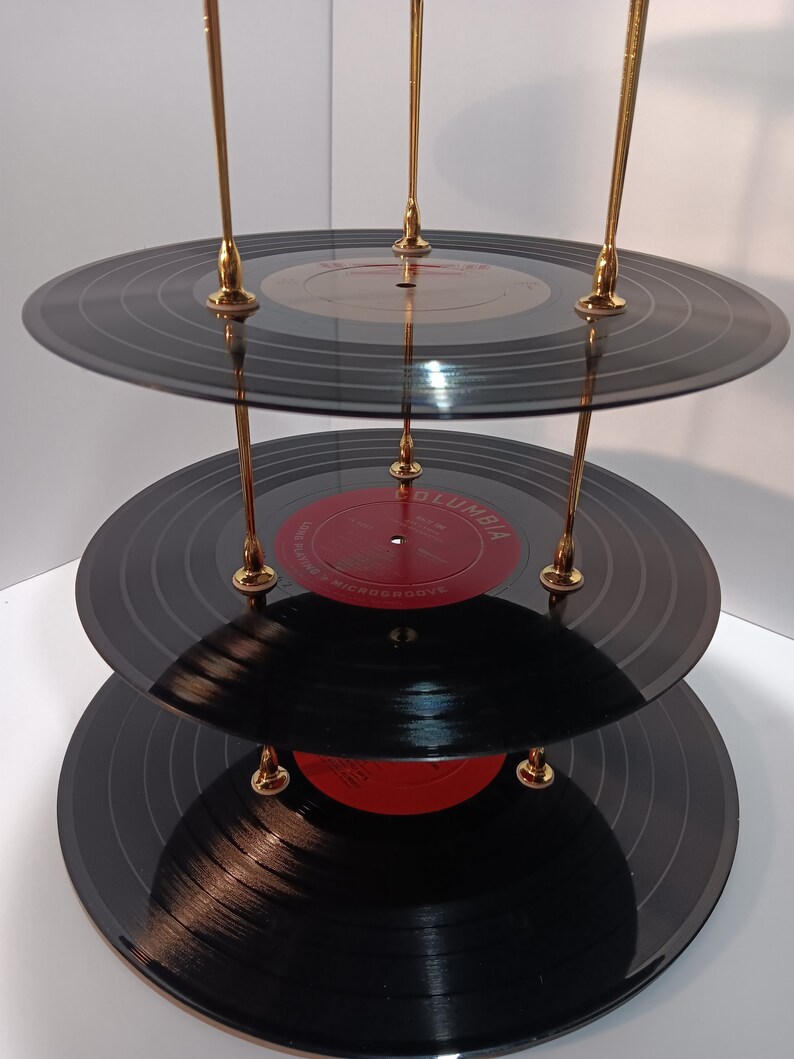 5 Tier Record Cupcake Stand - Etsy