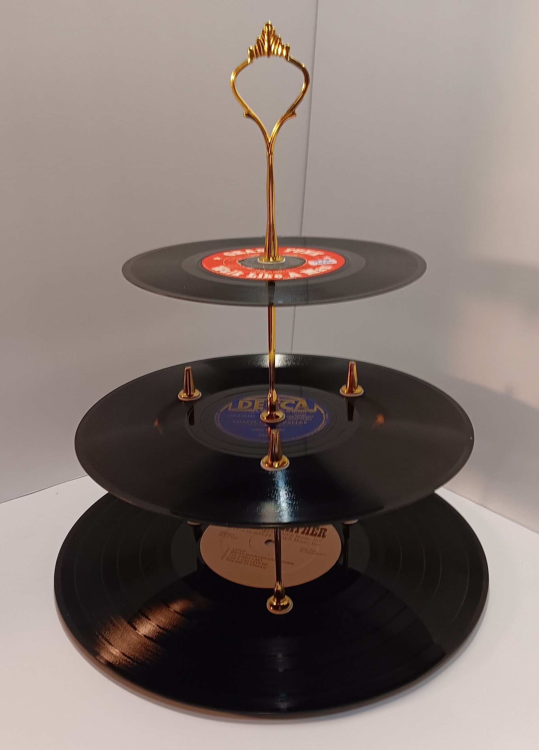 3 Tier Vinyl Record Cupcake Stand - Etsy