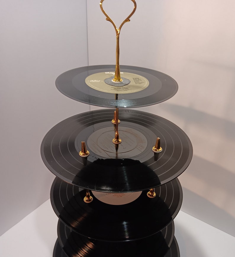 5 Tier Record Cupcake Stand - Etsy