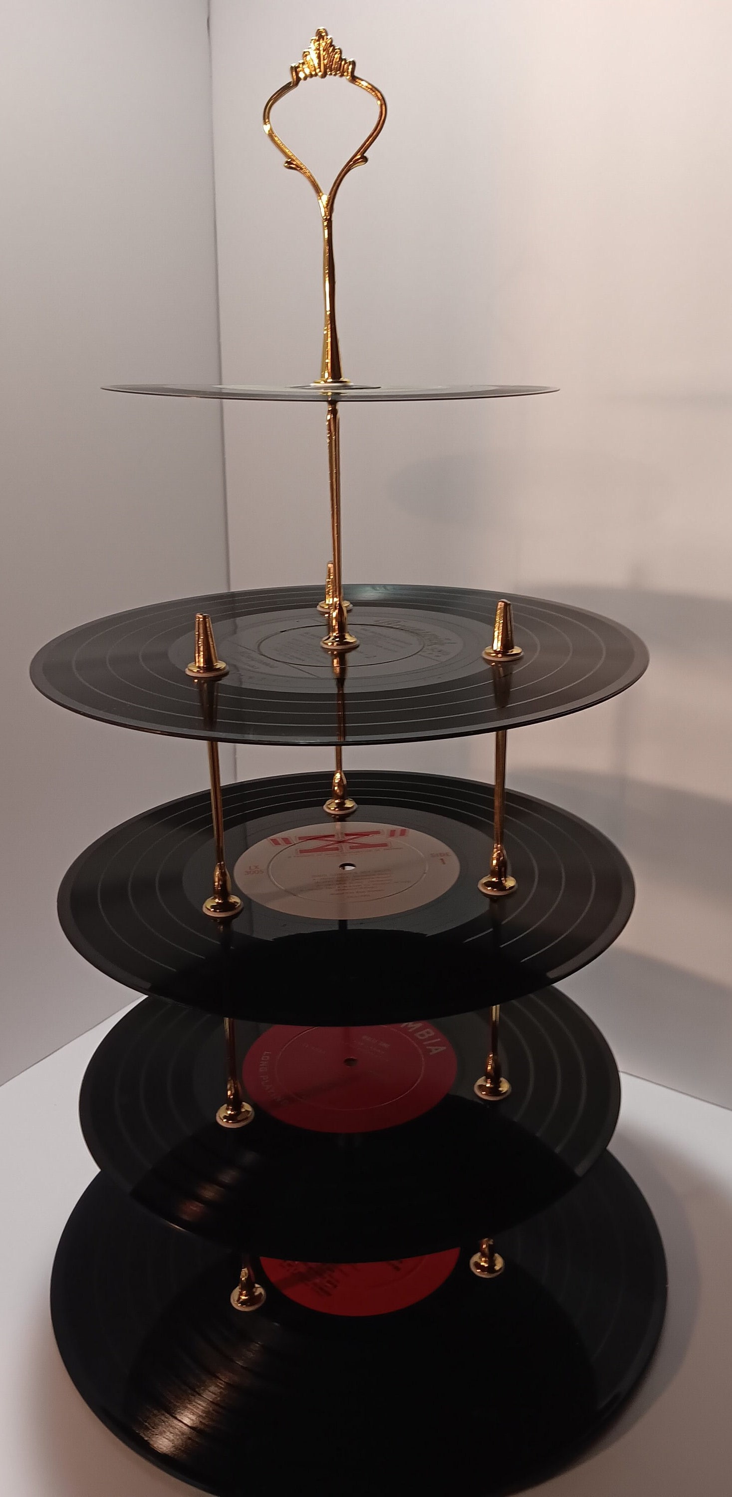 5 Tier Record Cupcake Stand - Etsy