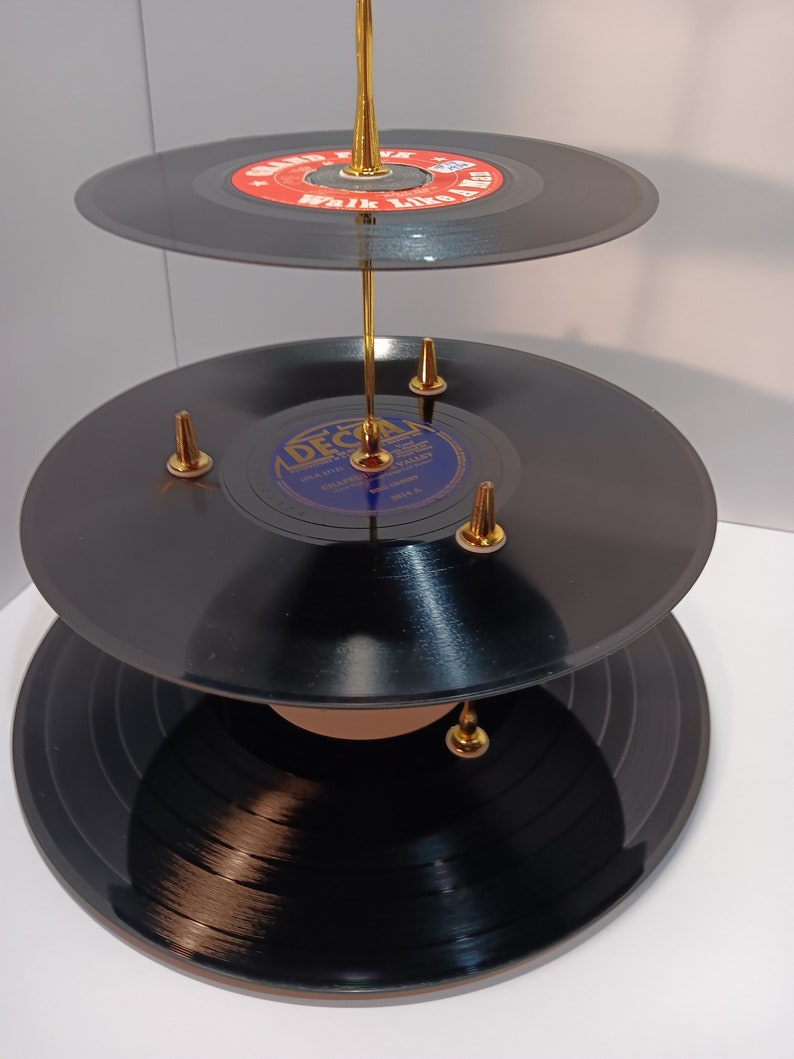 3 Tier Vinyl Record Cupcake Stand - Etsy