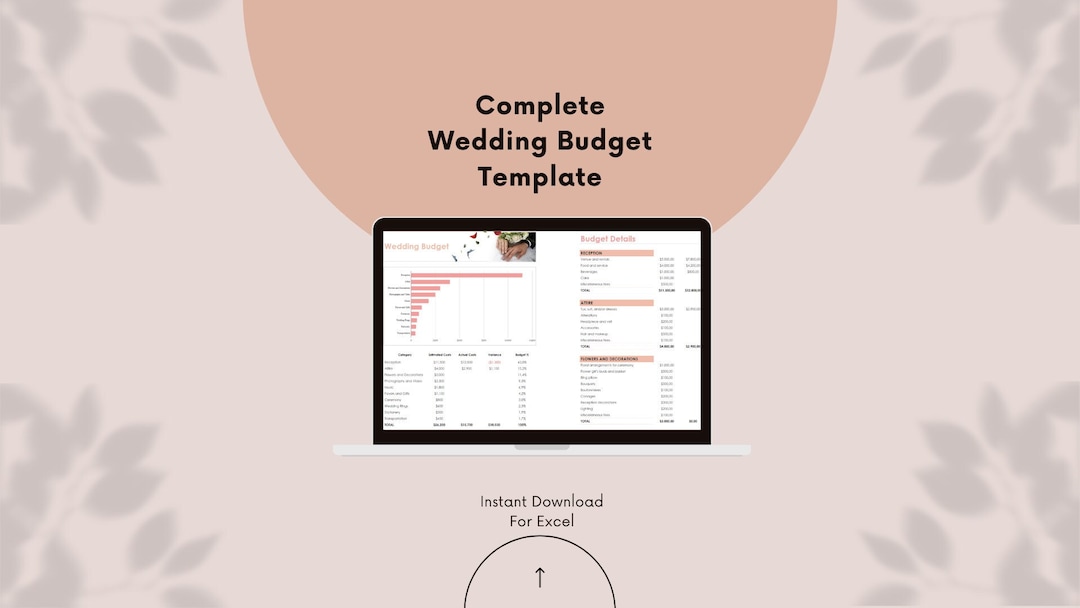 Wedding Budget Template, Wedding Template, Excel Template, Excel ...