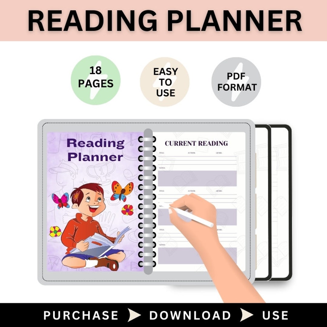 Reading Tracker Journal / Book Review Journal / Reading Planner / Book ...