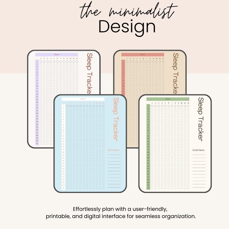 Sleep Tracker Printable / Monthly / Daily Sleep Journal / Sleep Quality ...