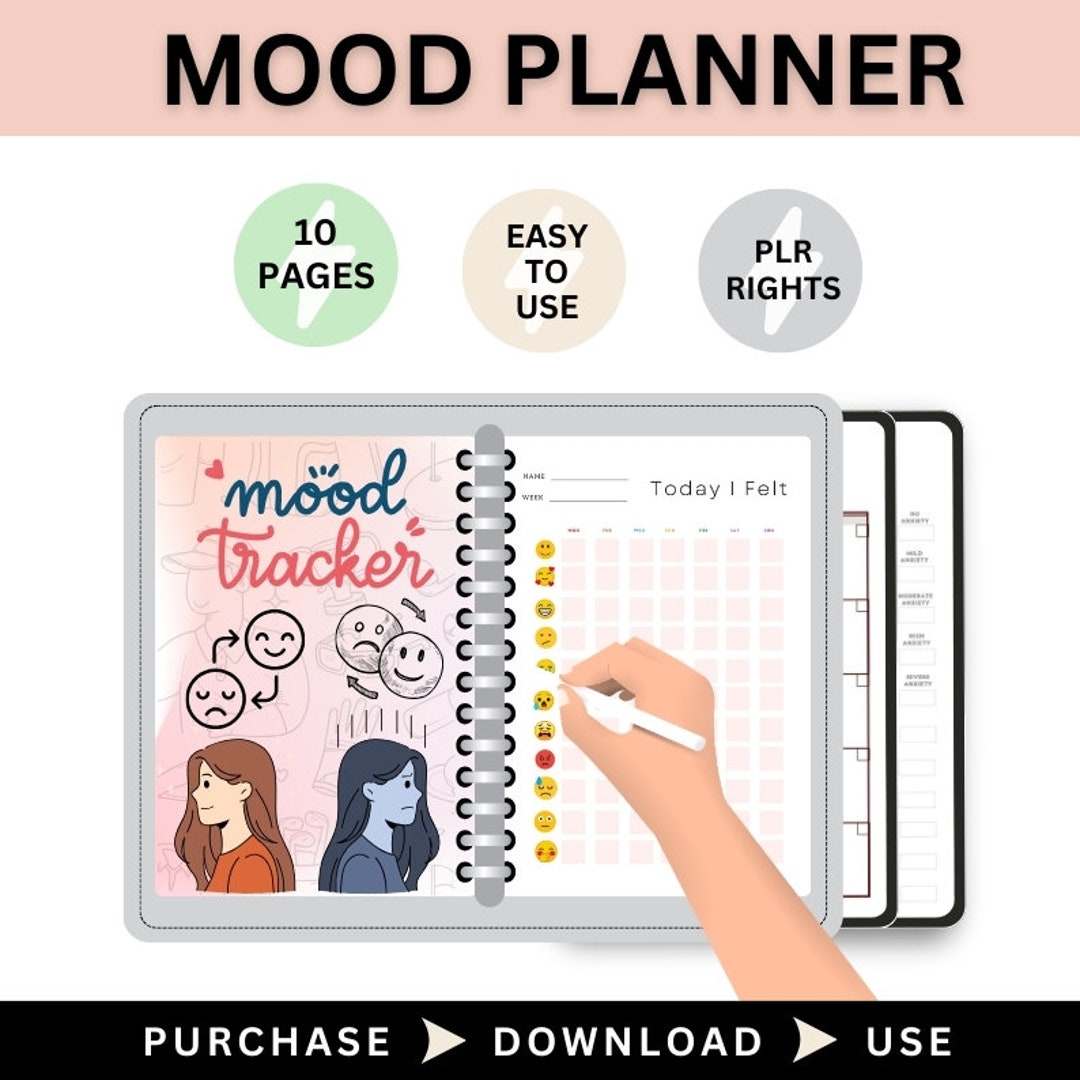 Mood Tracker / Digital Planner / Emotion Tracker / Mood Journal ...