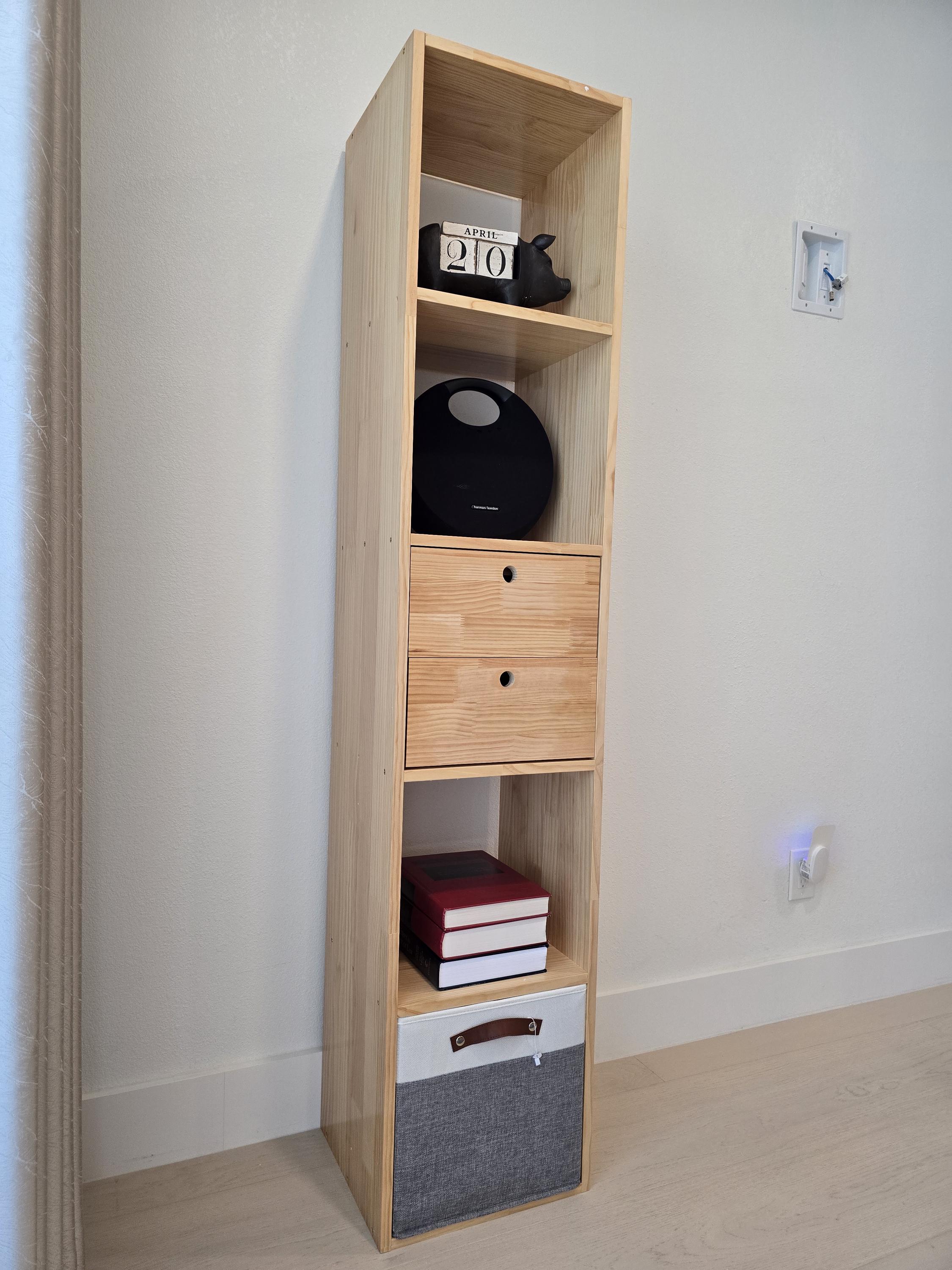 Solid Cubby Shelf 1 X 5 | Wooden Cube Organizer - Etsy