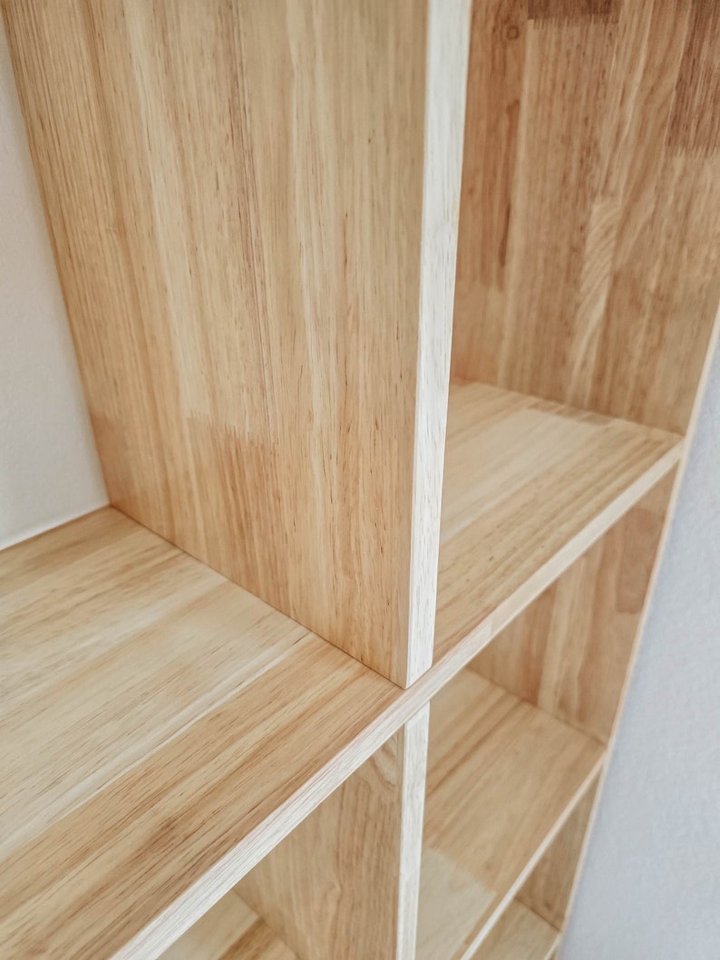 Solid Wood Cube Storage Shelf 2x5, Vinyl Record Storage, Wooden ...