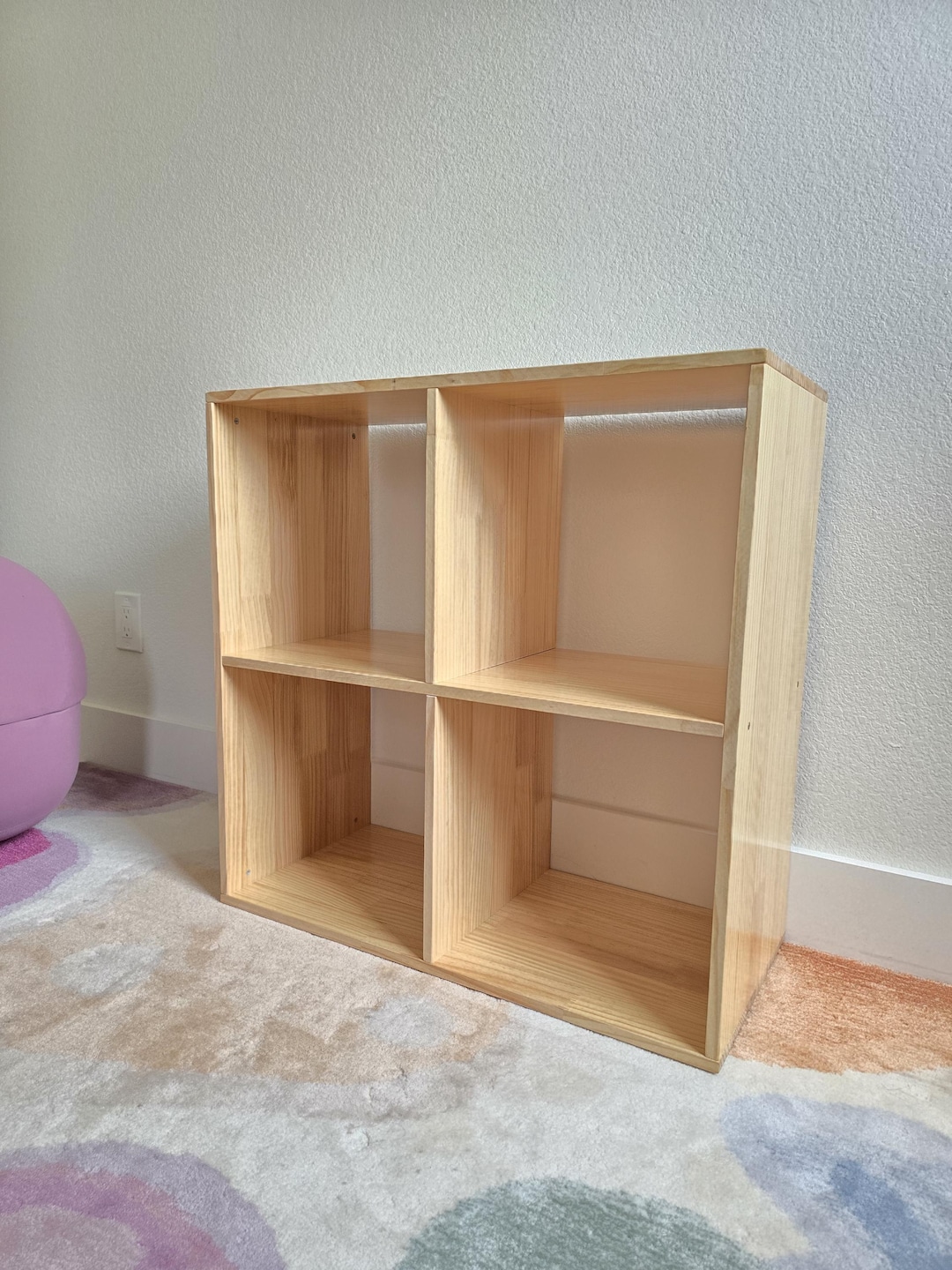Solid Cubby Shelf 2x2 | Wooden Cube Organizer - Etsy