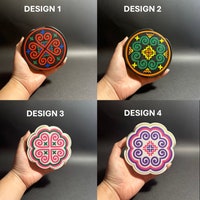 Wooden Hmong Coasters | Hmong Ram & Lotus Flower Coaster - Etsy