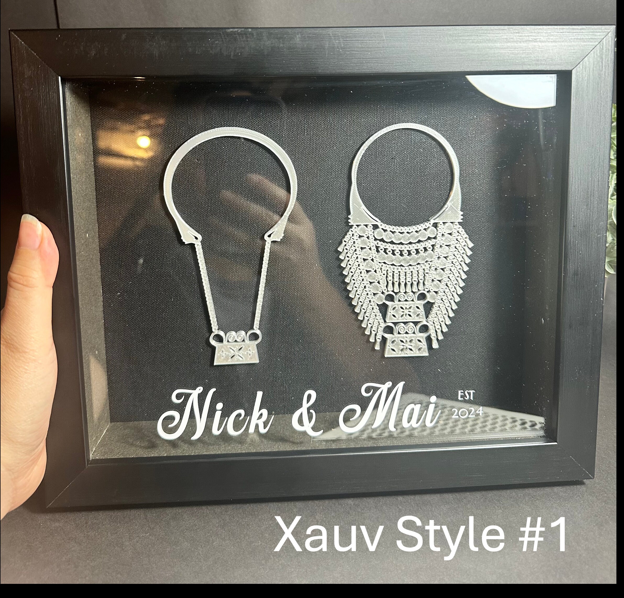 Customized Hmong Xauv (pair) Shadow Box - Etsy