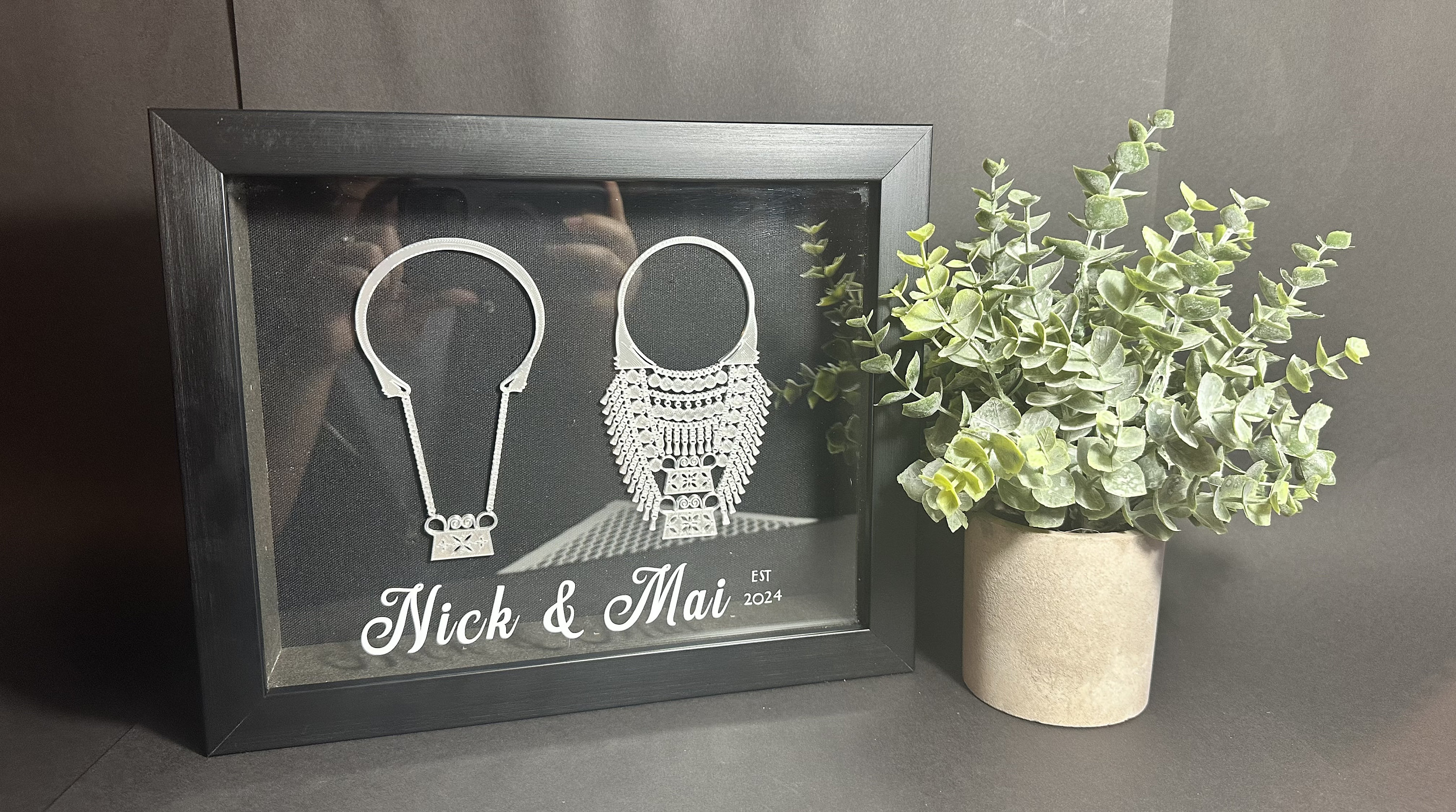 Customized Hmong Xauv (pair) Shadow Box - Etsy