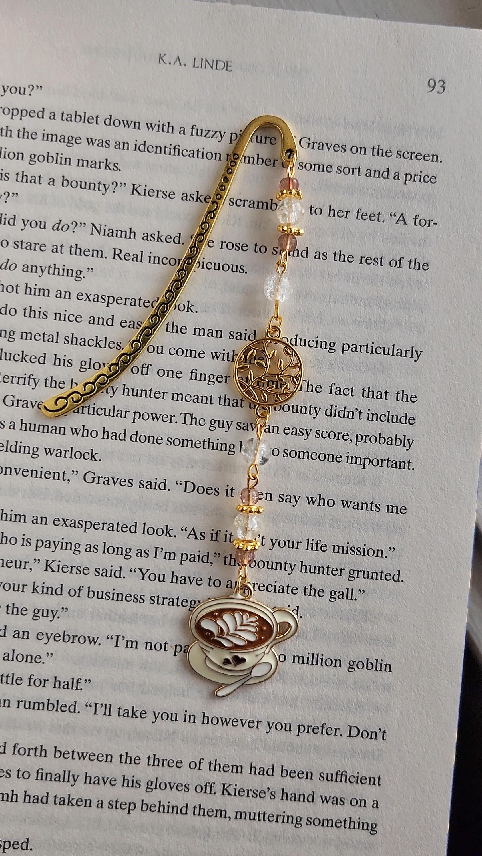 Latte Bookmark, Coffee Lover Gift, Cozy Reading Accessory, Handmade ...