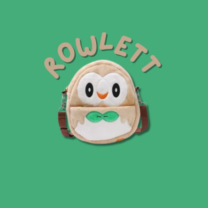 Rowlett Crossbody Bag / Cute Pokemon Merch / Pokemon Apparel / Gen 7 ...