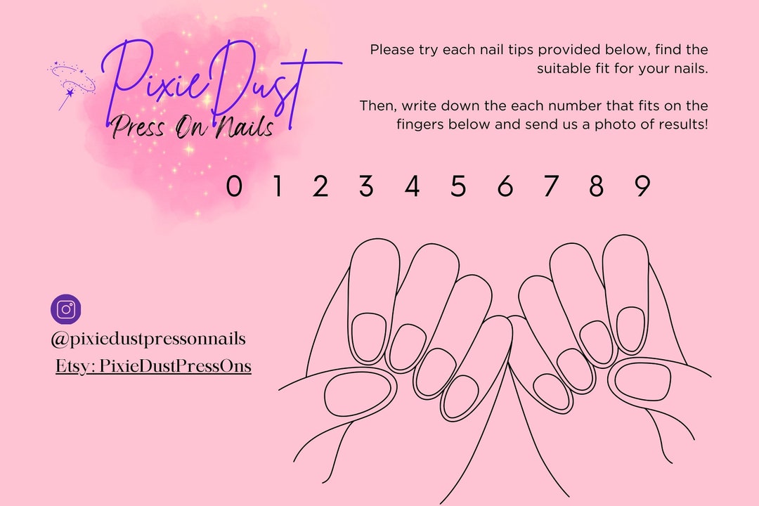 Press on Nails Apr'es Sizing Kit for Pixie Dust Press on Nails - Etsy