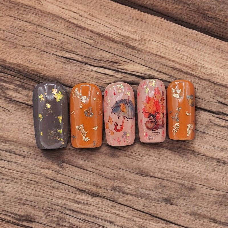 Fall Press on Nails - Etsy