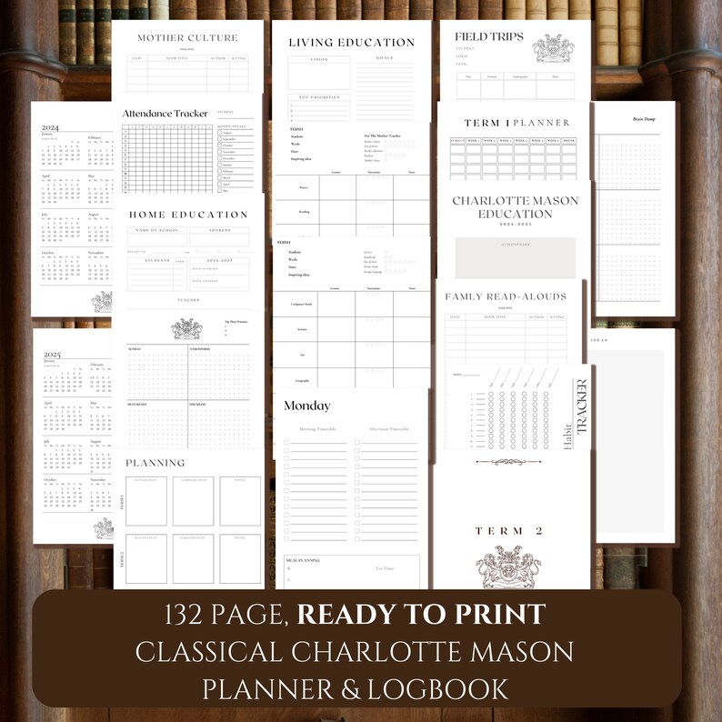 2024-2025 Classical Charlotte Mason Homeschool Planner and Logbook ...