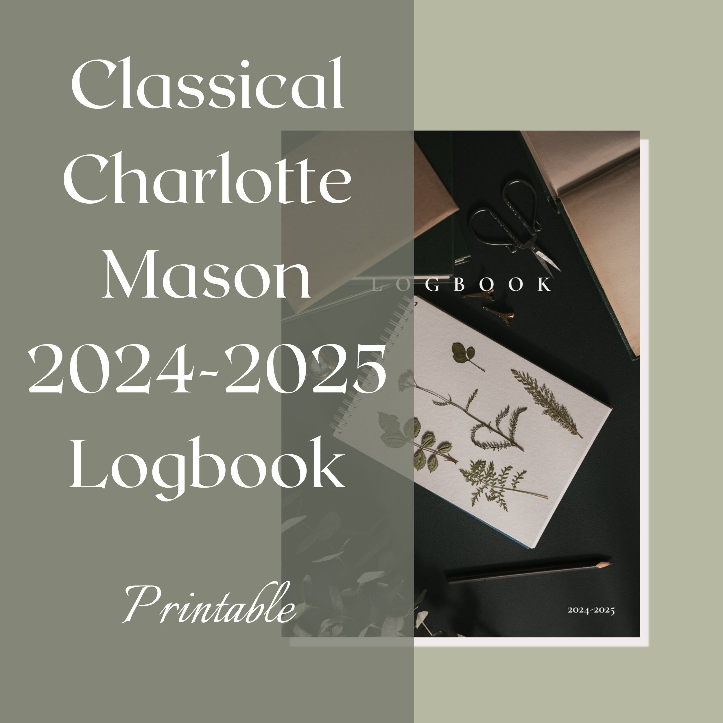 2024-2025 Classical Charlotte Mason Homeschool Logbook - Nature ...