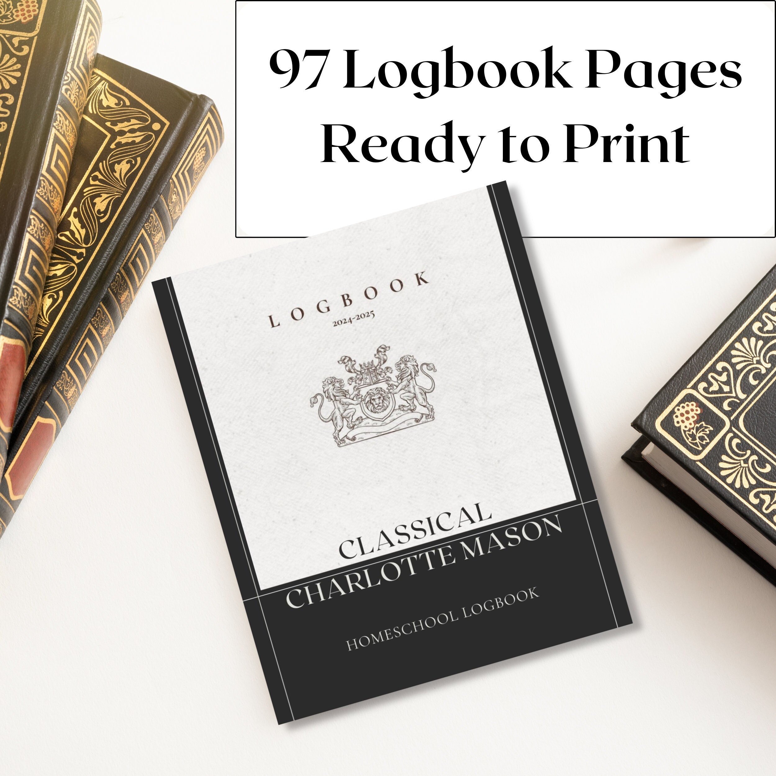 Classical Charlotte Mason Homeschool Logbook 2024-2025 - Academy Style ...