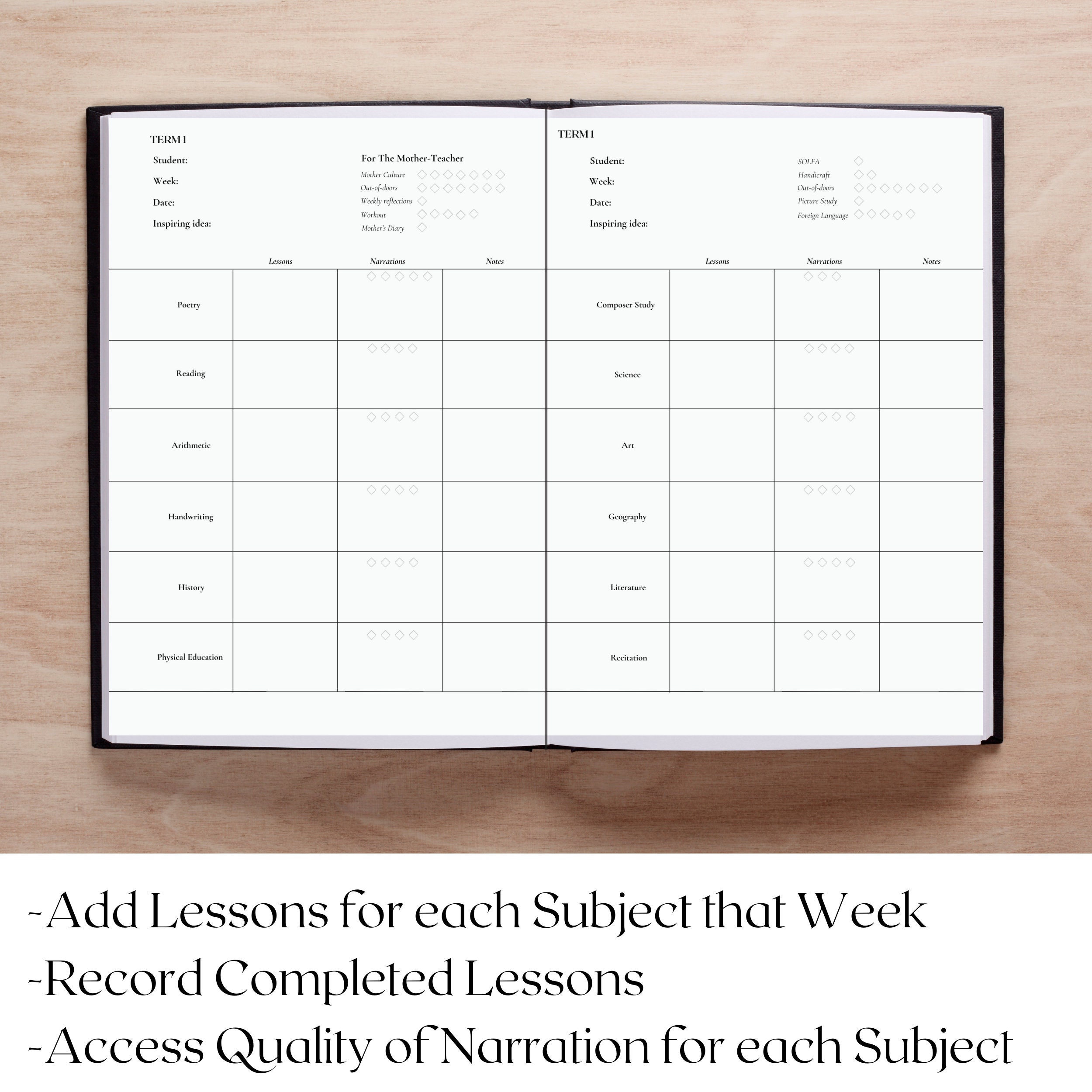 2024-2025 Classical Charlotte Mason Homeschool Logbook - Nature ...