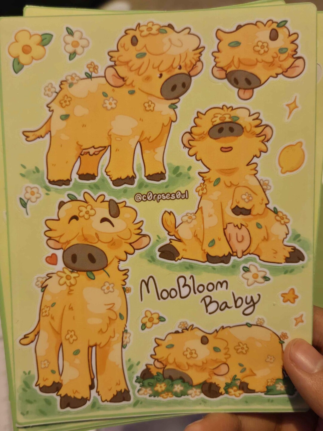 Cute Moobloom Sticker Sheet - Etsy
