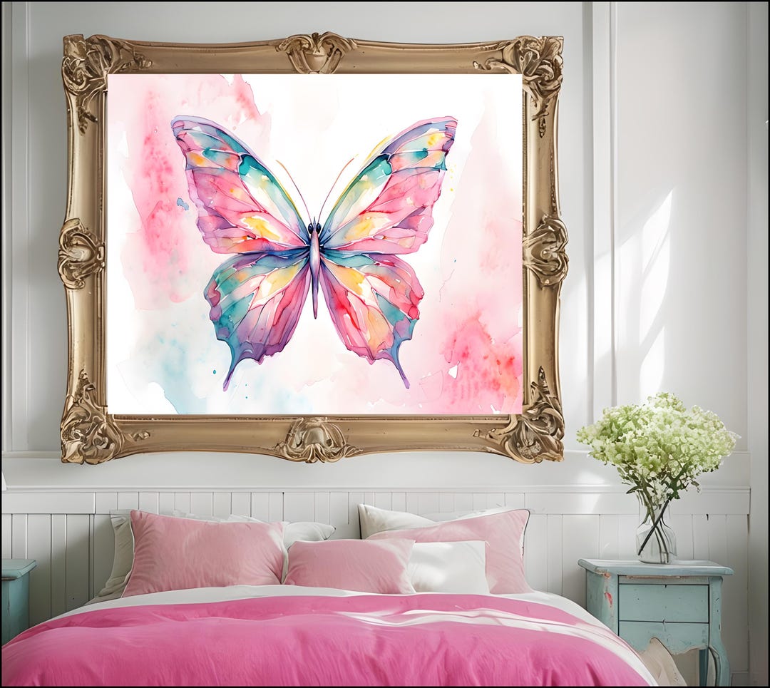 Tween Contemporary Wall Art, Tween Wall Art, Pastel Pink Teal Girl's ...