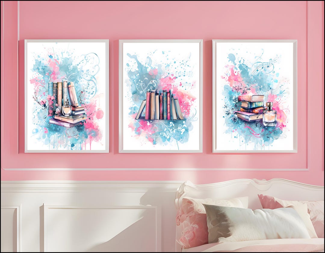 Preppy Tween Girl Bedroom Art Prints: Set of 3 (digital Download ...