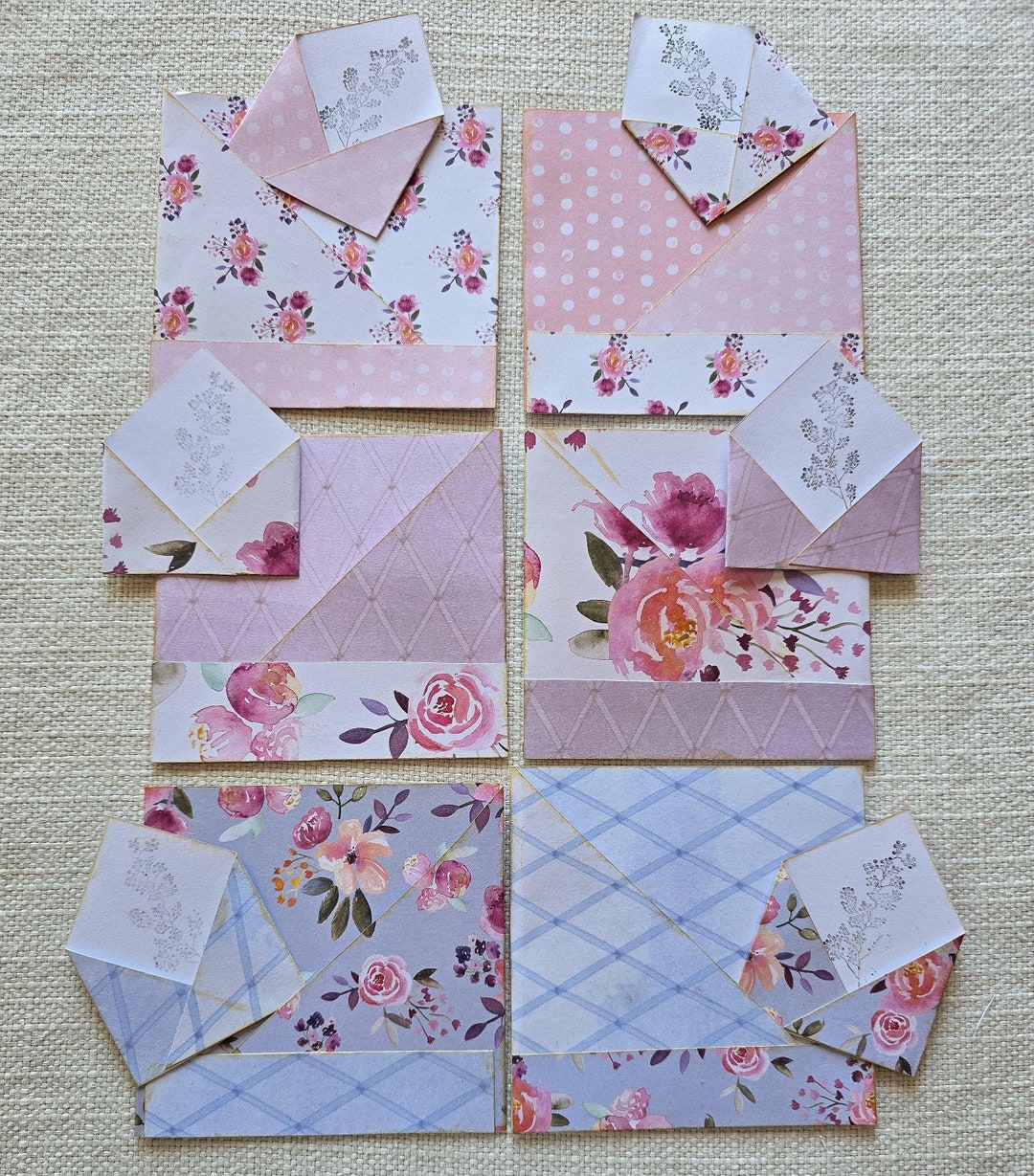 Set of 12 Handmade Junk Journal Pockets, Journal Inserts, Collage Sheet ...