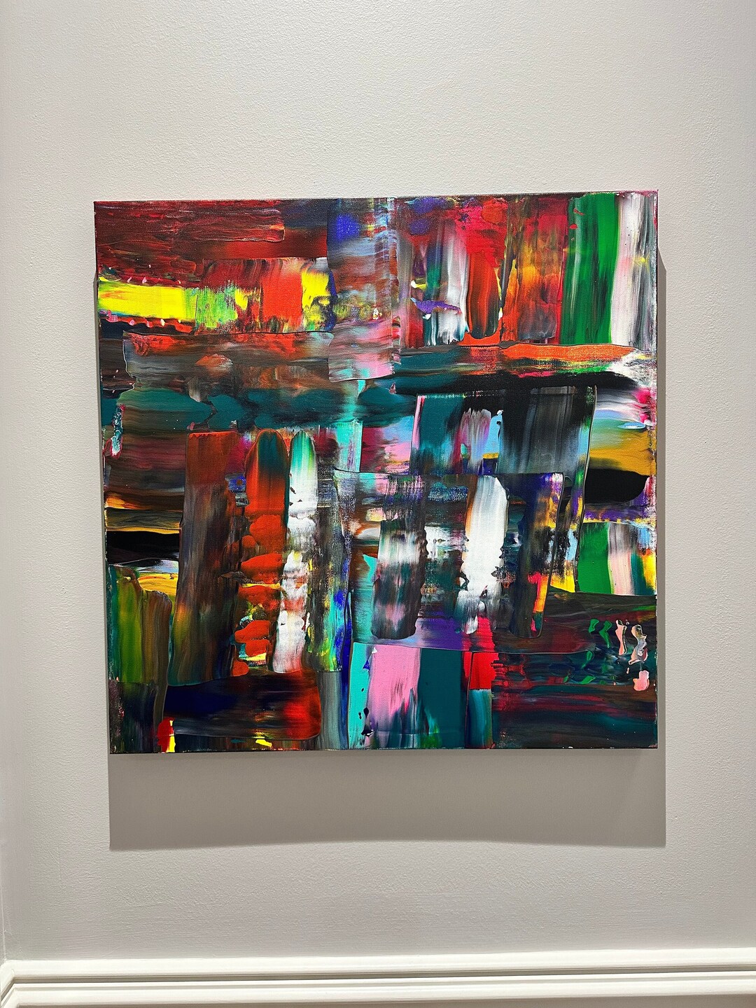 Original Abstract Arylic Painting on Canvas - Etsy