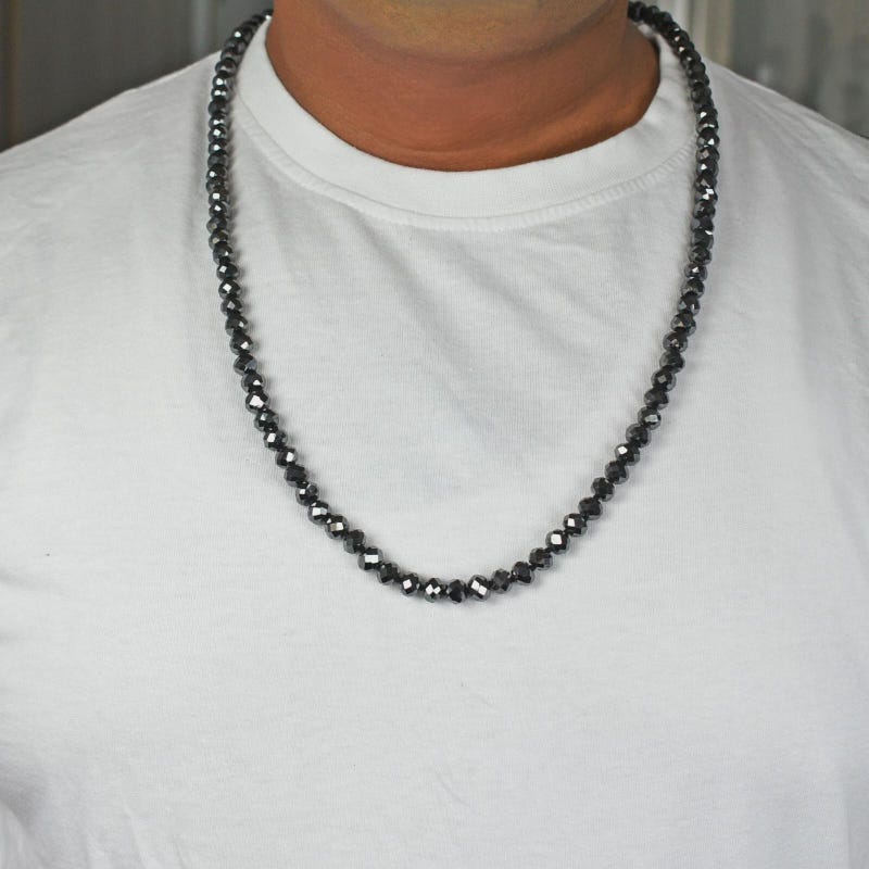 Vintage Black Diamond Beads - Etsy UK